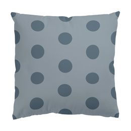 Bilderwelten Dekokissen Kissenbezug grau modern - Punkte in Schieferblau - Punkte Sofakissen Bezug & F&uuml;llung in 40x40 50x50 60x60