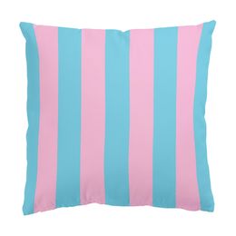 Bilderwelten Dekokissen Kissenbezug blau Pop Art - PopArt Sommer Streifen Rosa Hellblau - Streifen Sofakissen Bezug & F&uuml;llung in 40x40 50x50 60x60