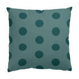 Bilderwelten Dekokissen Kissenbezug gr&uuml;n modern - Punkte in Dunkler Jade - Punkte Sofakissen Bezug & F&uuml;llung in 40x40 50x50 60x60