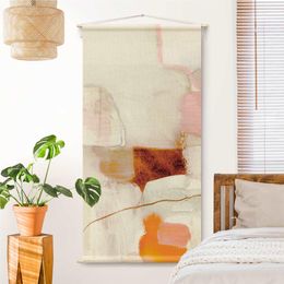 Bilderwelten Wandteppich originell orange Abstrakt Stoffbild - Ravel I - Wandbild Wohnzimmer Schlafzimmer