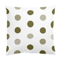 Bilderwelten Dekokissen Kissenbezug gr&uuml;n modern - Punkte in Olive Gr&uuml;n - Punkte Sofakissen Bezug & F&uuml;llung in 40x40 50x50 60x60