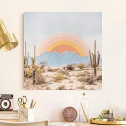 Bilderwelten Leinwandbild Sonnenuntergang Collage