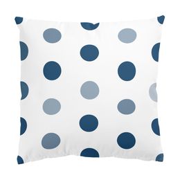 Bilderwelten Dekokissen blau modern - Punkte in Ozeanblau - Punkte Sofakissen Bezug & F&uuml;llung in 40x40 50x50 60x60