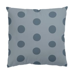 Bilderwelten Dekokissen grau modern - Punkte in Schieferblau - Punkte Sofakissen Bezug & F&uuml;llung in 40x40 50x50 60x60