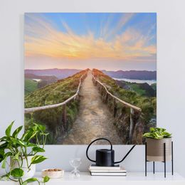 Bilderwelten Leinwandbild Panoramaweg in den Bergen von Portugal