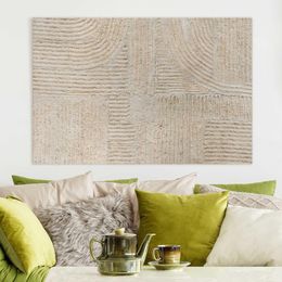 Bilderwelten Leinwandbild originell Abstrakt Steinoptik beige - Sandstein Strukturen - Beton XXL Wohnzimmer Schlafzimmer