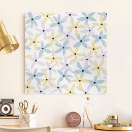 Bilderwelten Leinwandbild Pastell Bl&uuml;mchen