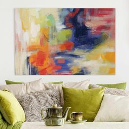 Bilderwelten Leinwandbild originell Abstrakt Kunstdruck bunt - Kyōto Sommer - Wandbild XXL Wohnzimmer Schlafzimmer