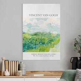 Bilderwelten Leinwandbild Natur modern Kunstdruck gr&uuml;n - Van Gogh - Weizenfelder - Landschaft XXL Wohnzimmer Schlafzimmer