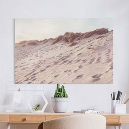 Bilderwelten Leinwandbild Strand maritim Kunstdruck beige - Beiger D&uuml;nentraum - D&uuml;nen XXL Wohnzimmer Schlafzimmer
