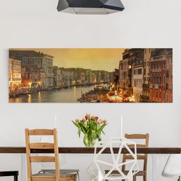Bilderwelten Leinwandbild - Panorama Gro&szlig;er Kanal von Venedig