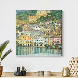 Wechselbild Gustav Klimt - Malcesine am Gardasee