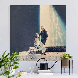 Bilderwelten Leinwandbild Alt und Grau im All