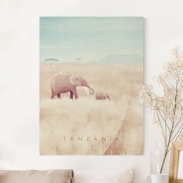 Bilderwelten Leinwandbild Reiseposter - Tansania