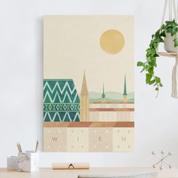 Bilderwelten Leinwandbild Reiseposter - Wien