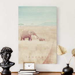 Bilderwelten Leinwandbild Reiseposter - Tansania