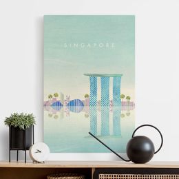Bilderwelten Leinwandbild Reiseposter - Singapur