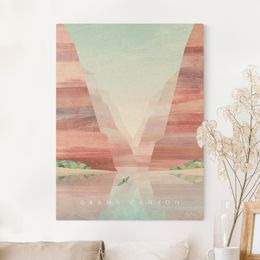 Bilderwelten Leinwandbild Reiseposter - Grand Canyon