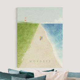 Bilderwelten Leinwandbild Reiseposter - Nordsee