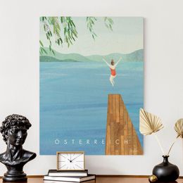 Bilderwelten Leinwandbild Reiseposter - &Ouml;sterreich