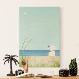 Bilderwelten Leinwandbild Reiseposter - Ostsee