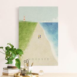 Bilderwelten Leinwandbild Reiseposter - Nordsee