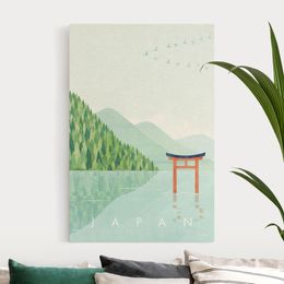 Bilderwelten Leinwandbild Reiseposter - Japan Torii