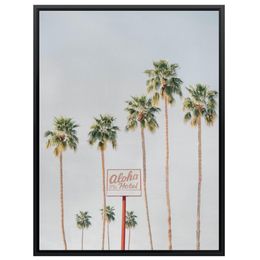 Bilderwelten Leinwandbild Palmen vor dem Aloha Hotel