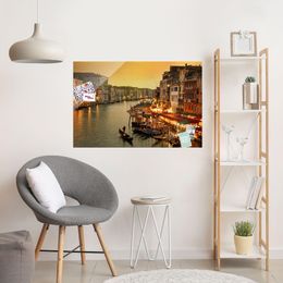 Bilderwelten Glasbild - Querformat Gro&szlig;er Kanal von Venedig