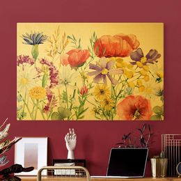 Bilderwelten Leinwandbild Aquarellierte Blumen