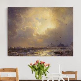 Bilderwelten Leinwandbild - Querformat Andreas Achenbach - Nach dem Sturm