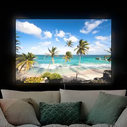 Bilderwelten LED-Wechselbild Beach of Barbados