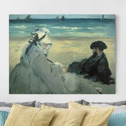 Bilderwelten Leinwandbild - Querformat Edouard Manet - Am Strand