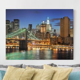 Bilderwelten Leinwandbild - Querformat Manhattan Panorama