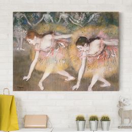 Bilderwelten Leinwandbild - Querformat Edgar Degas - Verbeugende Ballerinen