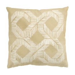 Bilderwelten Dekokissen Kissenbezug beige originell Abstrakt - Sandfarbene moderne Geometrie II - Geometrisch Sofakissen Bezug & F&uuml;llung in 40x40 50x50 60x60