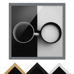 Bilderwelten Bild mit Rahmen - Quadrat Gegens&auml;tze