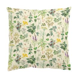 Bilderwelten Dekokissen gr&uuml;n Landhaus - Sommerliche Kr&auml;uter - Bett Couch Sofakissen Bezug & F&uuml;llung in 40x40 50x50 60x60