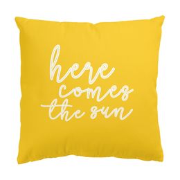 Bilderwelten Dekokissen Sonnengelb - Here comes the sun
