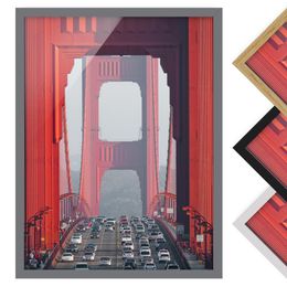 Bilderwelten Bild mit Rahmen - Hochformat Trip down the Bridge