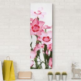Bilderwelten Leinwandbild - Hochformat Pink Flowers