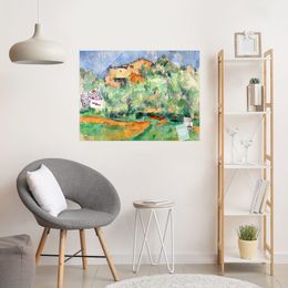 Bilderwelten Glasbild - Querformat Paul C&eacute;zanne - Haus auf Anh&ouml;he