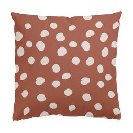 Bilderwelten Dekokissen braun modern - Terracotta Punkte - Punkte Sofakissen Bezug & F&uuml;llung in 40x40 50x50 60x60