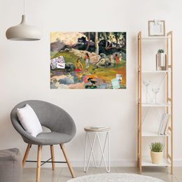 Bilderwelten Glasbild - Querformat Paul Gauguin - Flussufer