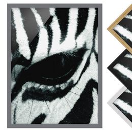 Bilderwelten Bild mit Rahmen - Hochformat Zebra Crossing No.4