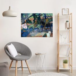 Bilderwelten Glasbild - Querformat Paul Gauguin - Die Flucht
