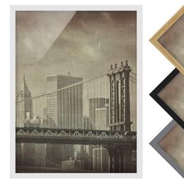 Bilderwelten Bild mit Rahmen - Hochformat Vintage New York