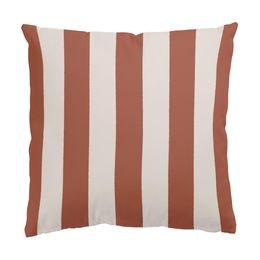 Bilderwelten Dekokissen braun modern - Terracotta Gro&szlig;e Streifen - Streifen Sofakissen Bezug & F&uuml;llung in 40x40 50x50 60x60