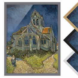 Bilderwelten Bild mit Rahmen - Hochformat Vincent van Gogh - Kirche Auvers-sur-Oise