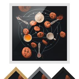 Bilderwelten Bild mit Rahmen - Quadrat Alchemie des Backens